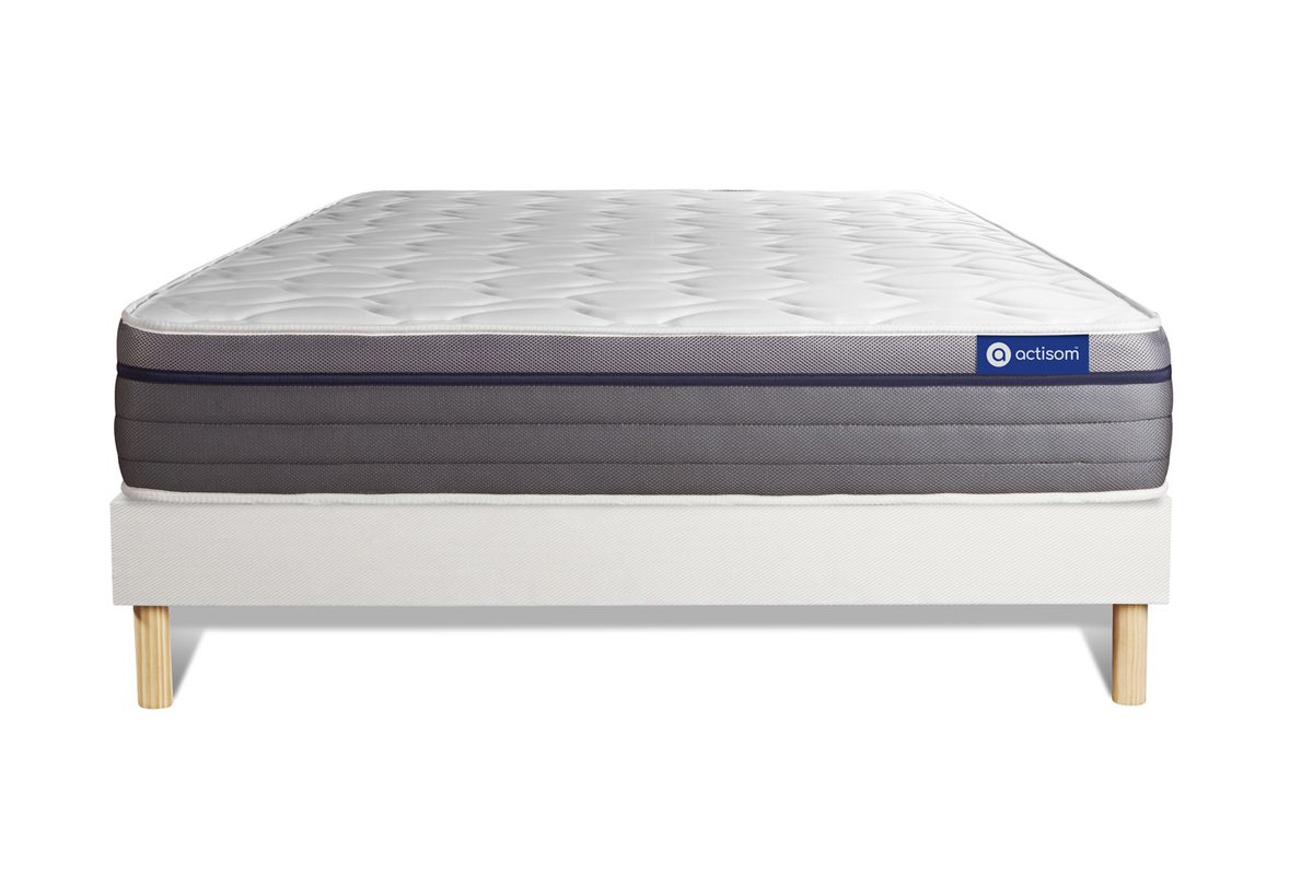 Ensemble matelas 120 x 200 cm Actilatex zen - Latex et mémoire de forme - Ep : 26 cm - Equilibré ...