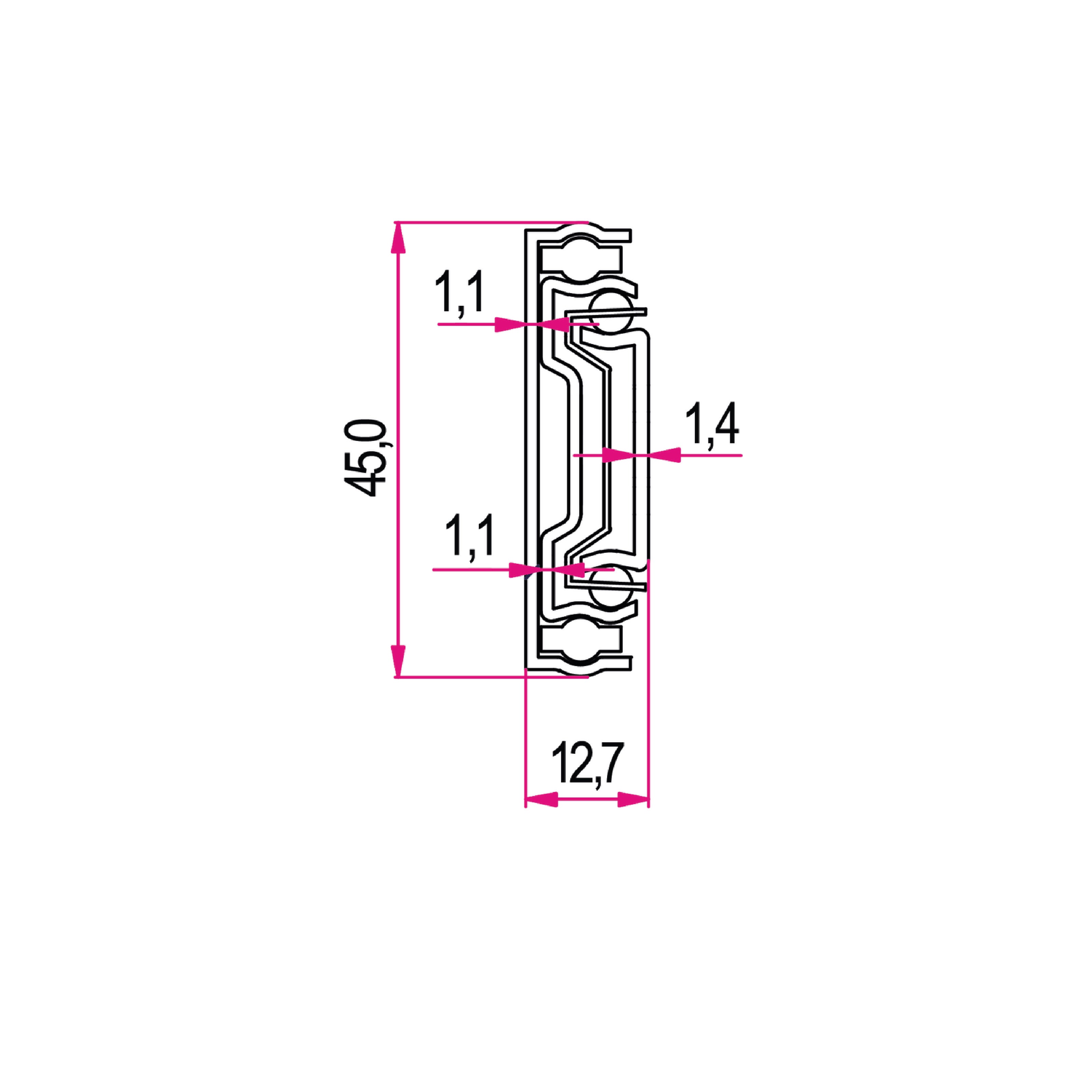 NE41 - 400 mm PAIRE DE COULISSES POUR TIROI EXTRACTION TOTALE H45.5 ...