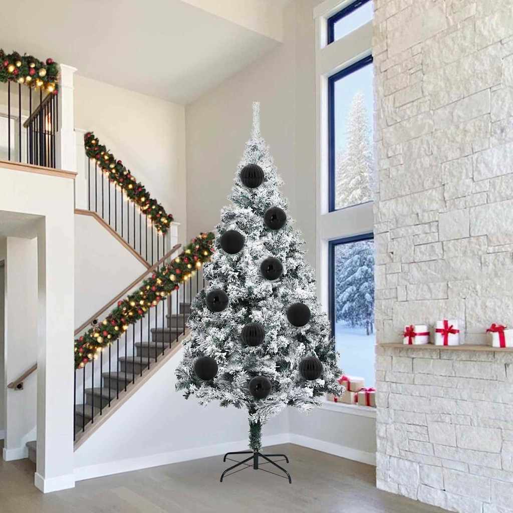 Juego de Esferas de Navidad 3 pcs Negro Plástico | Leroy Merlin