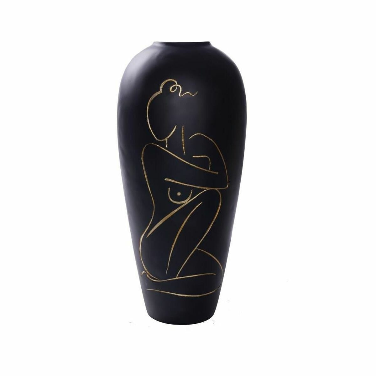 Vase DKD Home Decor Femme Noir Résine Moderne (34 x 34 x 73,5 cm ...