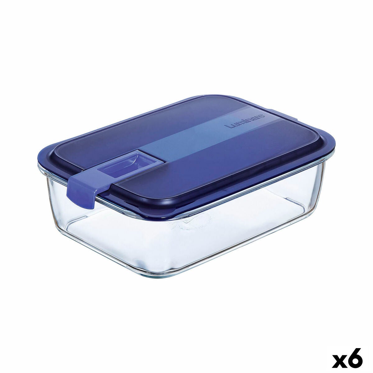 Boîte à lunch hermétique Luminarc Easy Box Bleu verre (6 Unités) (1,97 ...