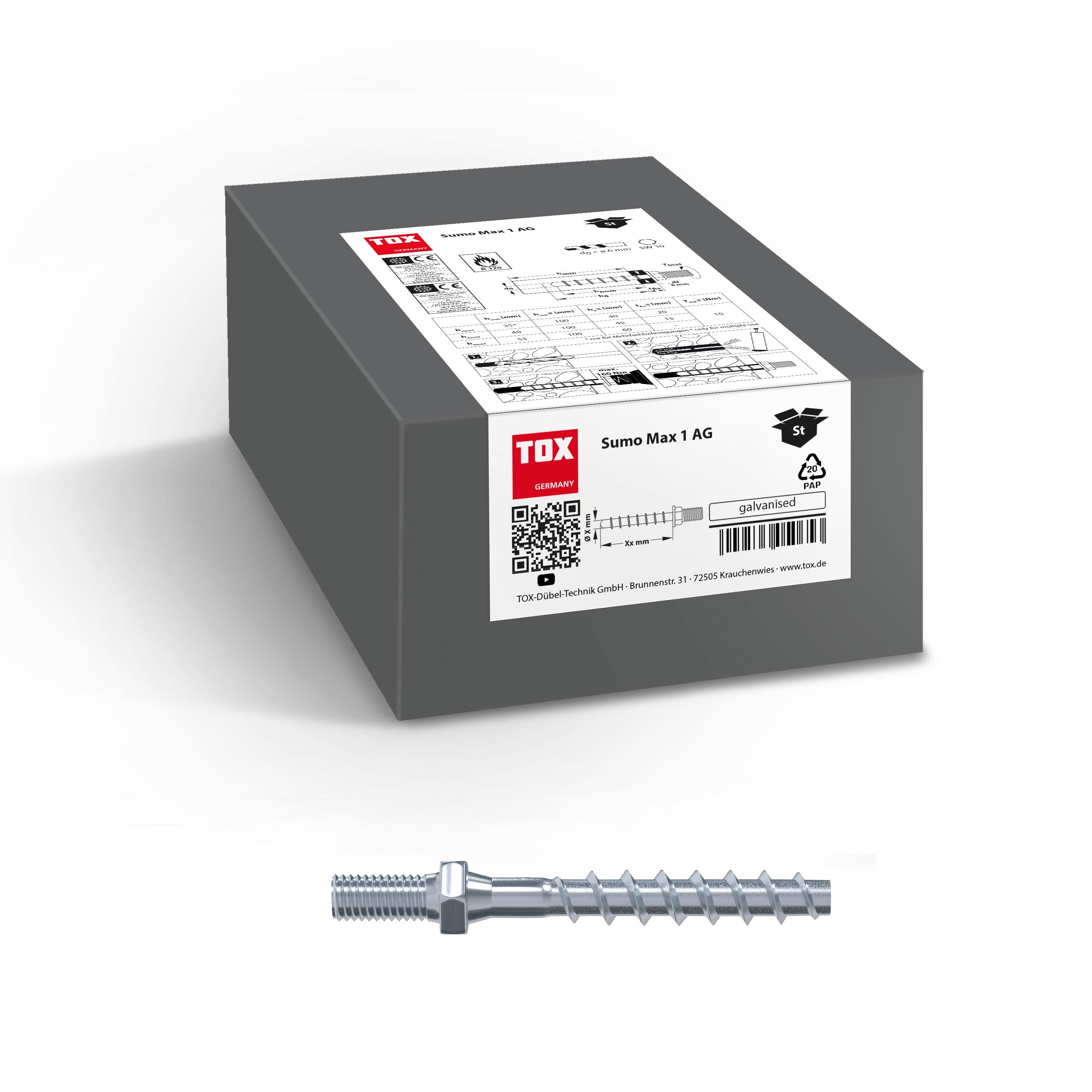 TOX Ancrage à vis Sumo Max 1 10x140 AG A4 (50 pcs.) | Leroy Merlin