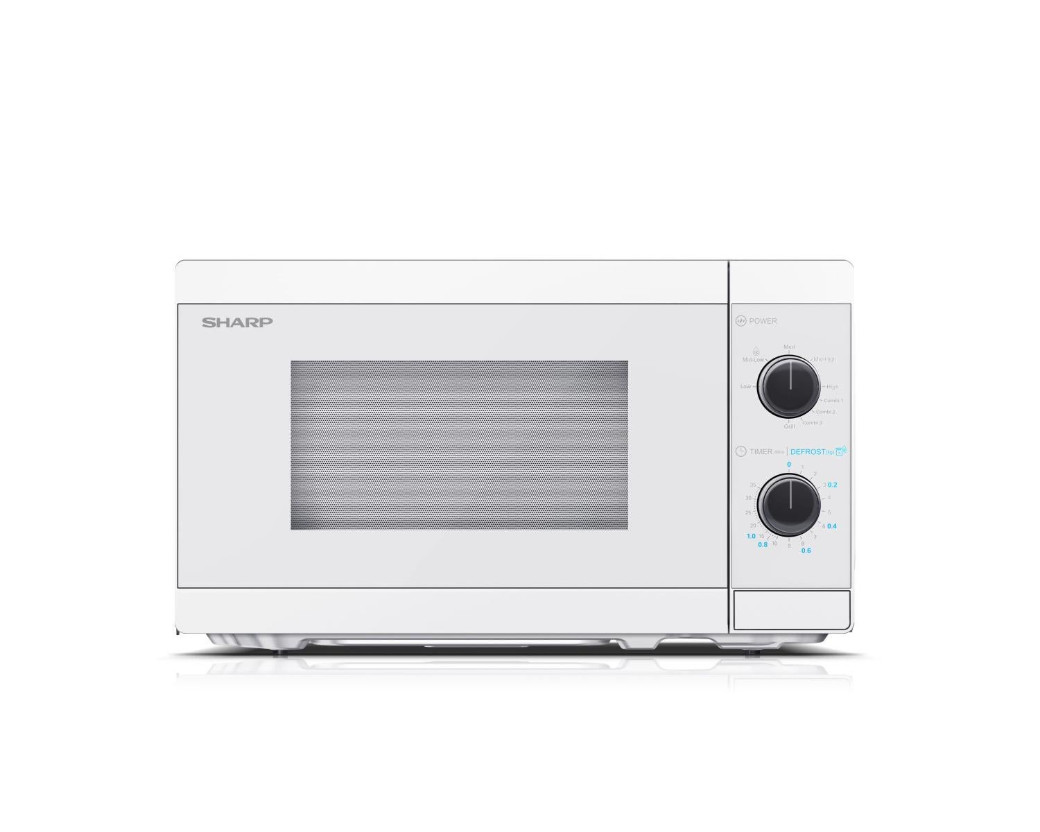 Four à micro-ondes avec gril Sharp YC-MG01E-C 20 L 800 W Blanc | Leroy Merlin