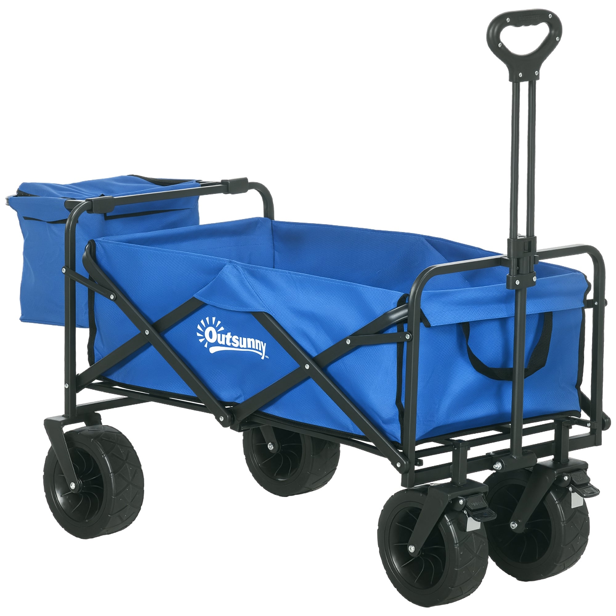 Carrito de Transporte Plegable 100kg con Bolsa Térmica Extraíble - Azul ...