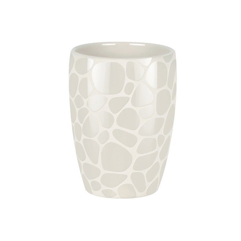 Goblet Céramique DARWIN PEBBLE Blanc Brillant Spirella | Leroy Merlin