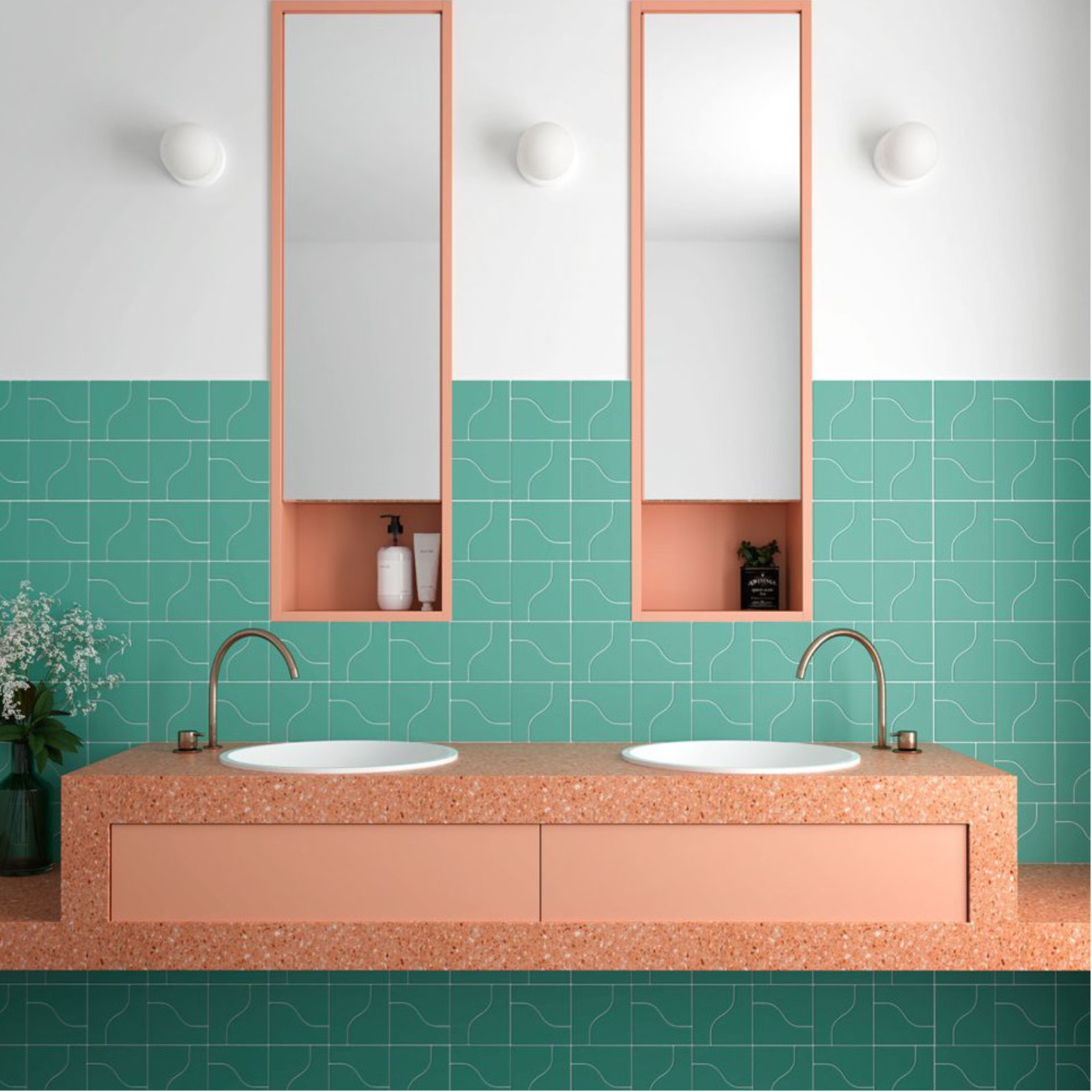 Carrelage mural faïence effet graphique REVERS 12x8,3cm 12x8.3cm Bleu ...