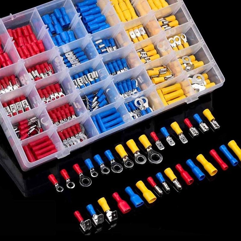 480 piezas de 30 tipos de terminales de crimpado eléctrico, conectores ...
