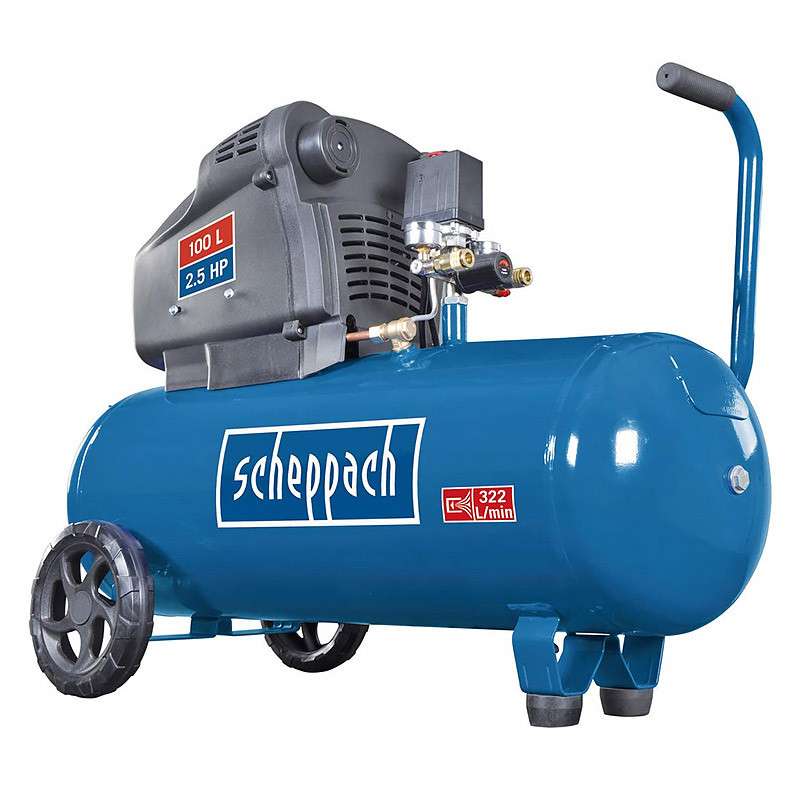 Compresseur double cylindre SCHEPPACH HC105DC 100L 10bar 1800W | Leroy ...
