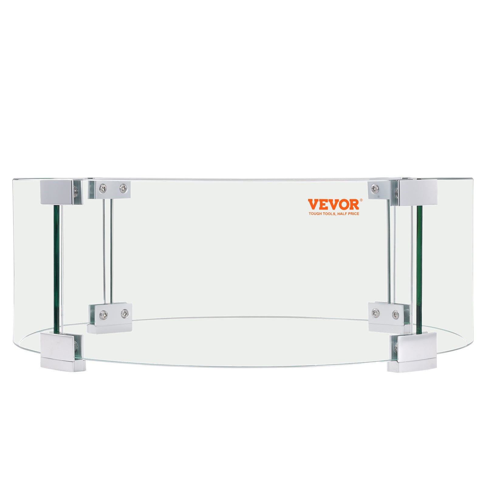 VEVOR Pare-Vent Rond en Verre Trempé Transparent 58 x 58 x 20 cm Pare ...