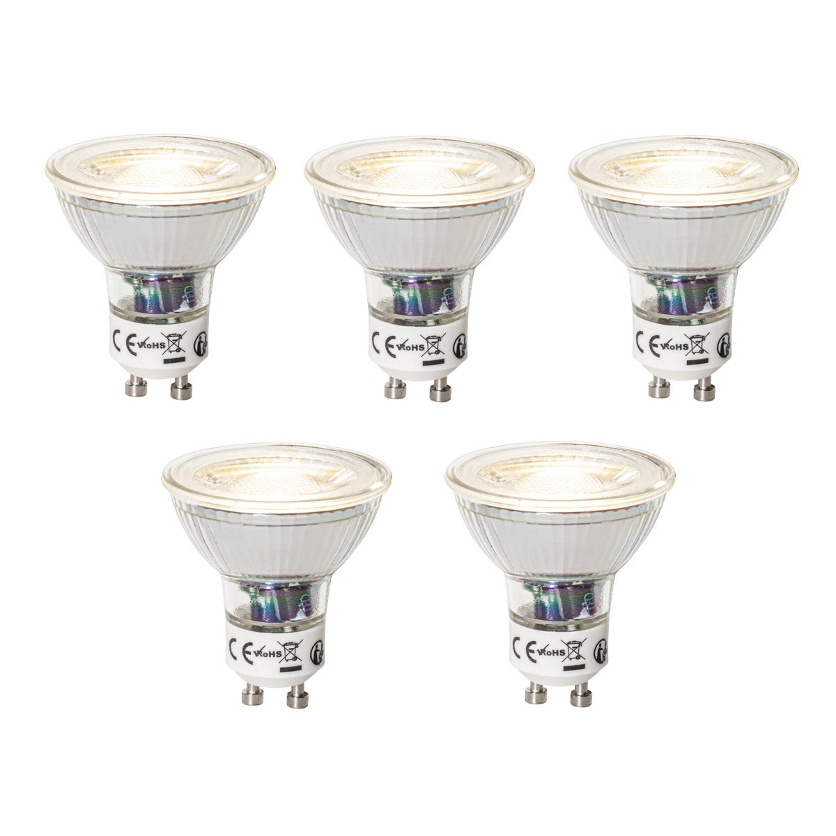 Lot de 5 ampoules LED GU10 à intensité variable 7W 600 lm 4000K | Leroy Merlin