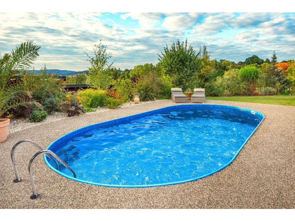 Piscine creusée ovale Ibiza 3,2 x 5,25 x 1,5 m avec parois de 0,75 mm ...