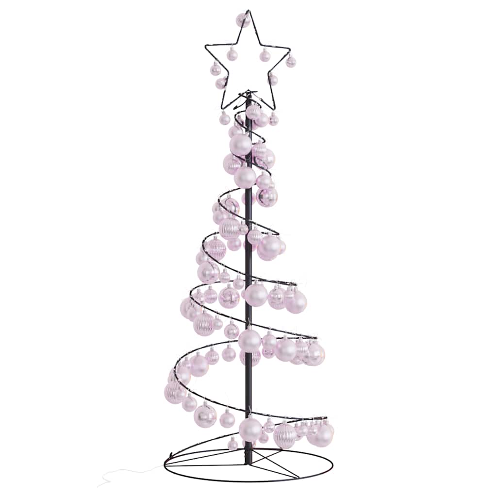 Cono de luz para árbol de Navidad con bolas 80 LED 120 cm vidaXL ...