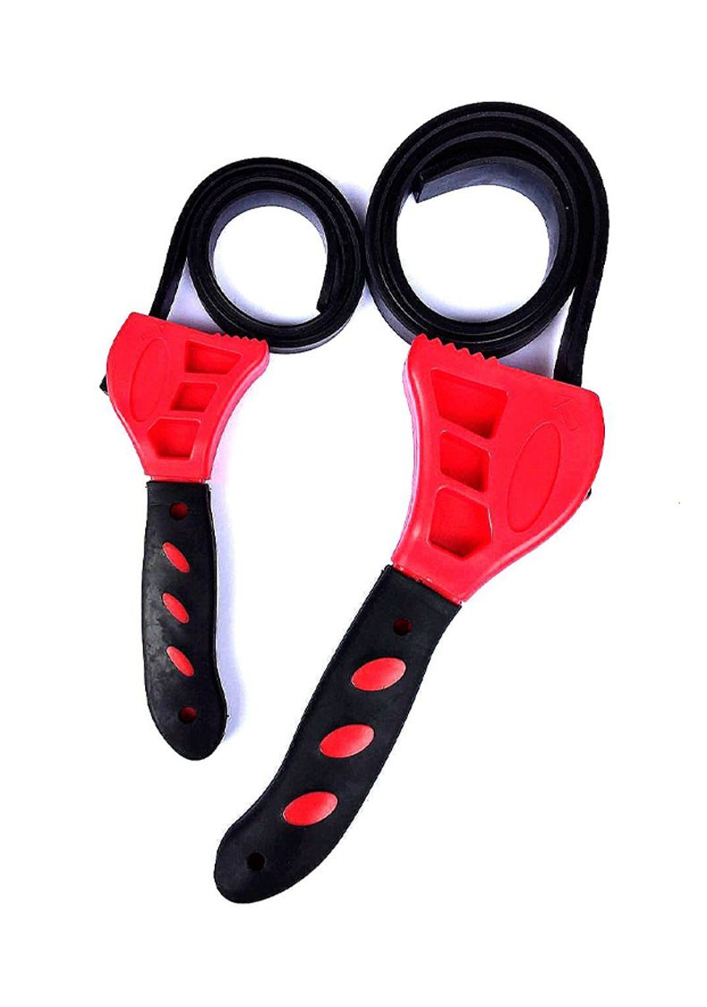 Ensemble de 2 clés à bande en caoutchouc, clé à filtre réglable, clé à ...