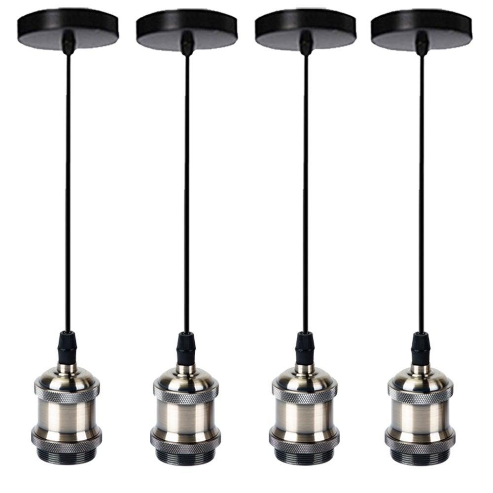Lot de 4 Suspension Douille Couleur Douille E27 60W Max Câble Ajustable ...
