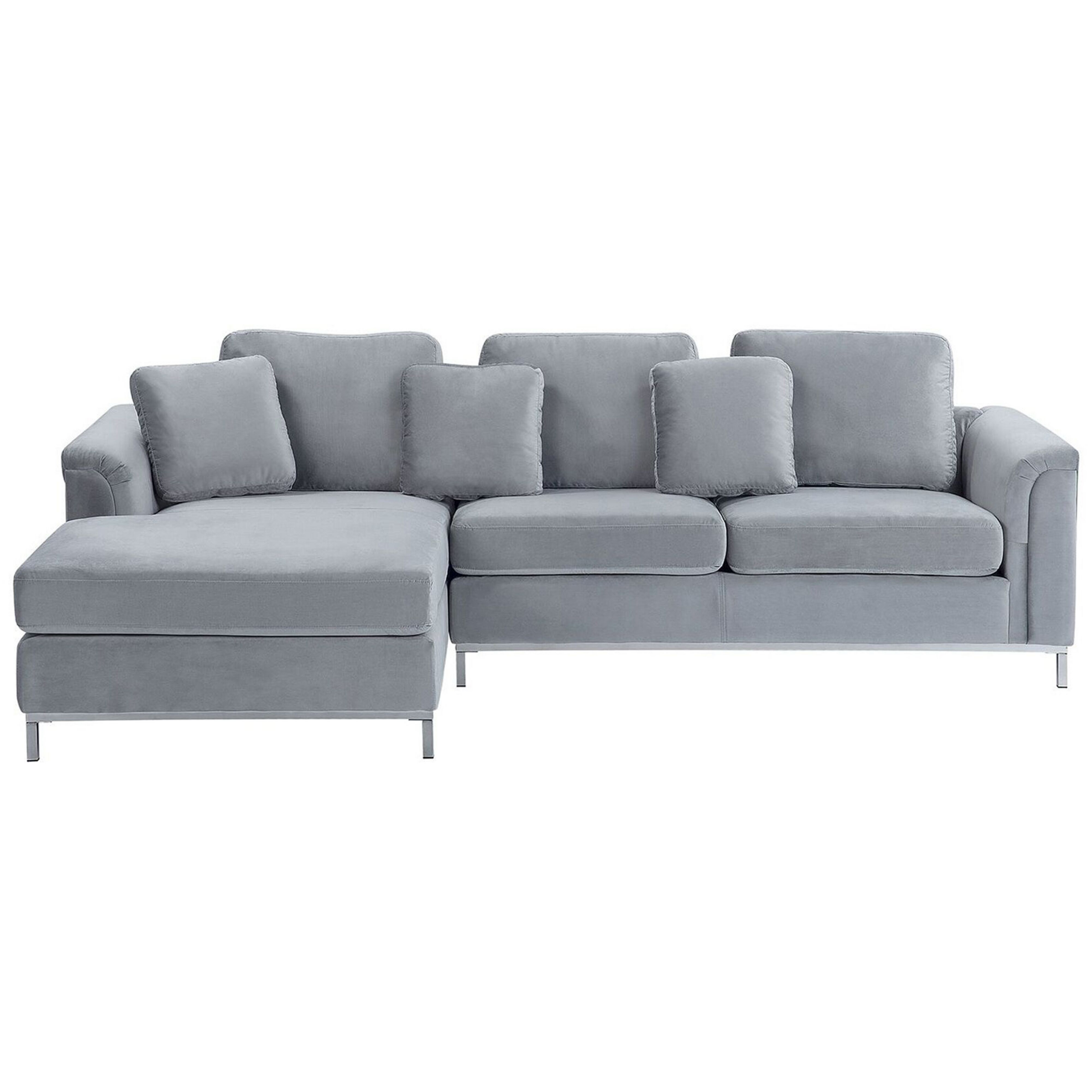 Canape D Angle Tissu Gris