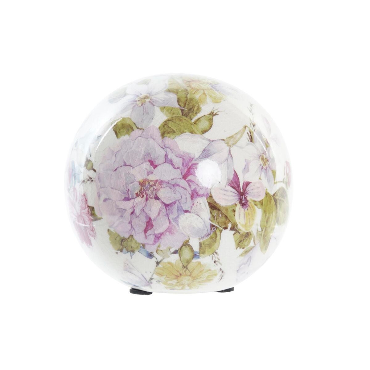 Boule Décorative DKD Home Decor Fleurs Grès (12 x 12 x 12 cm) | Leroy ...