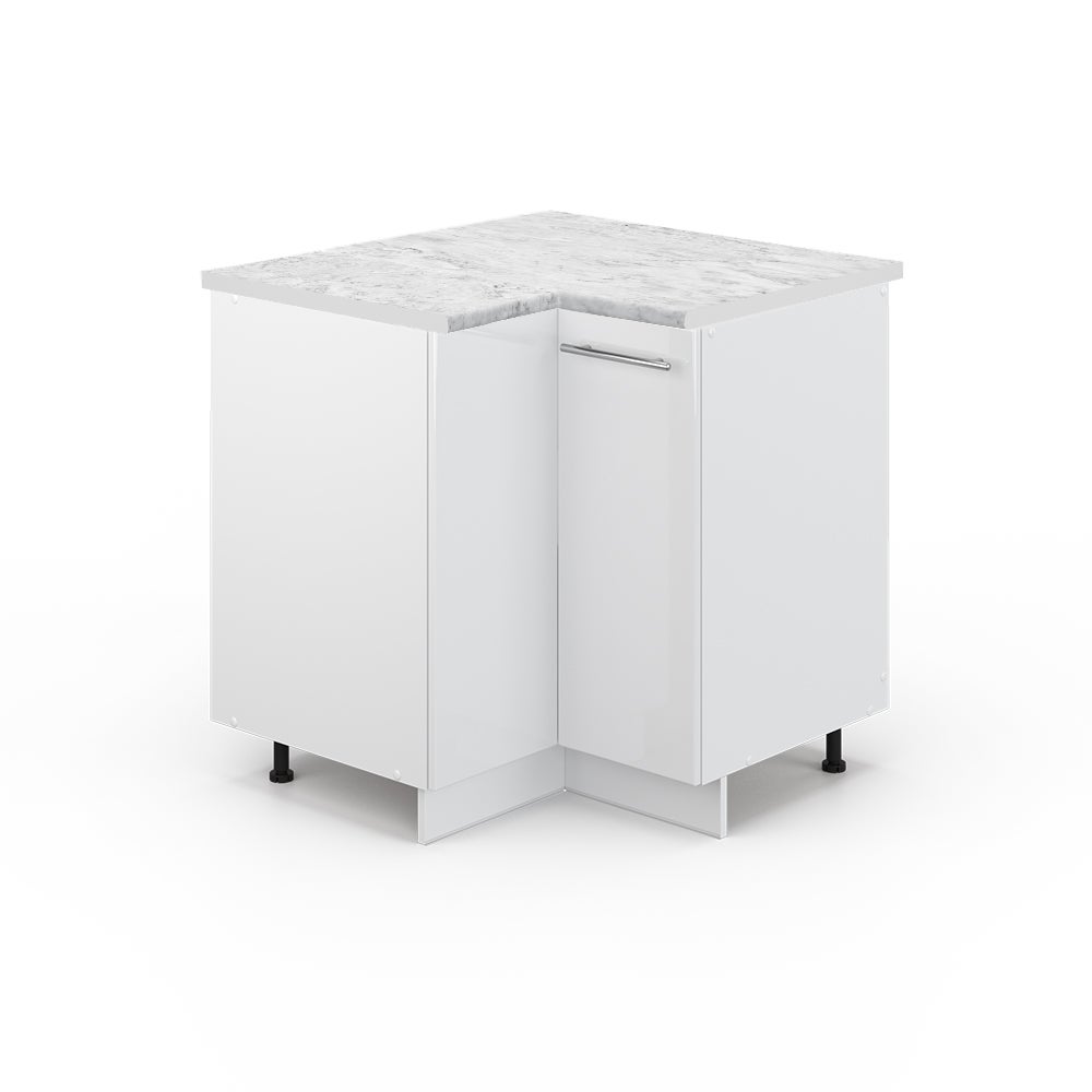 Vicco Armario de esquina Fame-Line, Blanco alto brillo, 80.5 cm , ET ...