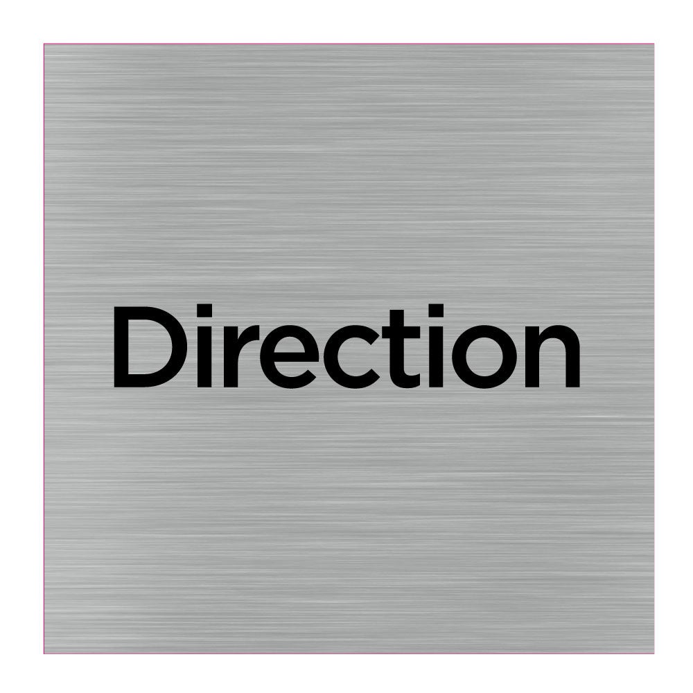 Plaque de porte carré direction, 150 x 150 mm (15x15 cm), Adhésif ...