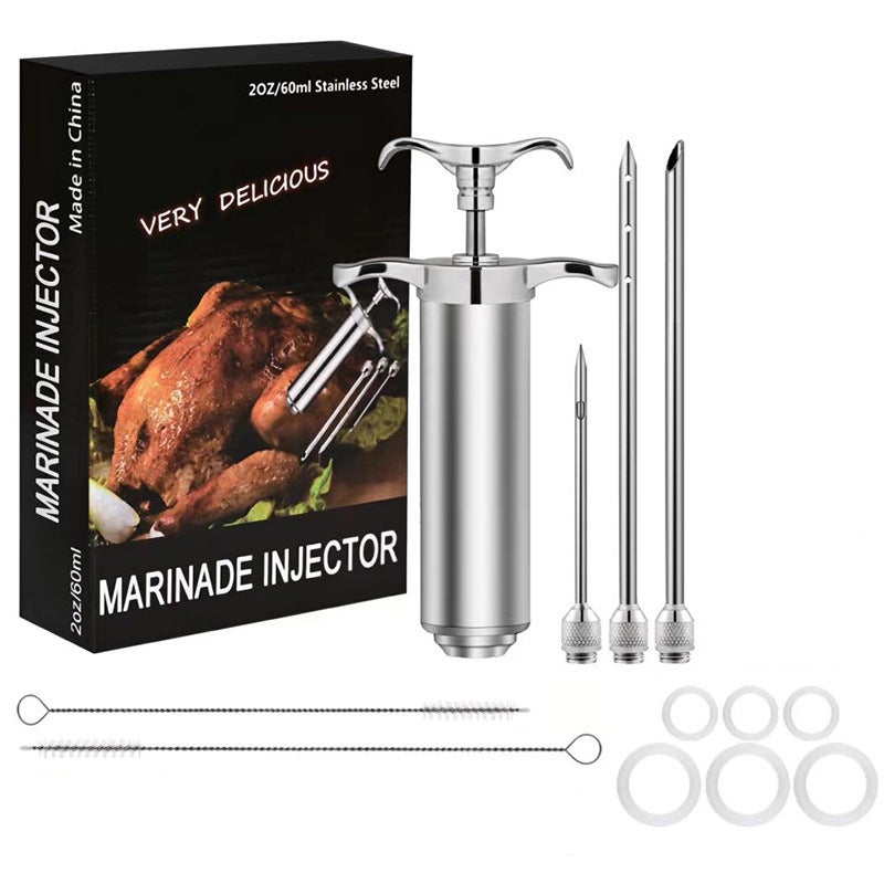 Inyector de adobo para pavo, inyector de adobo de acero inoxidable 304 ...