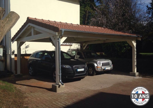 Carport bois 2 pans au meilleur prix | Leroy Merlin
