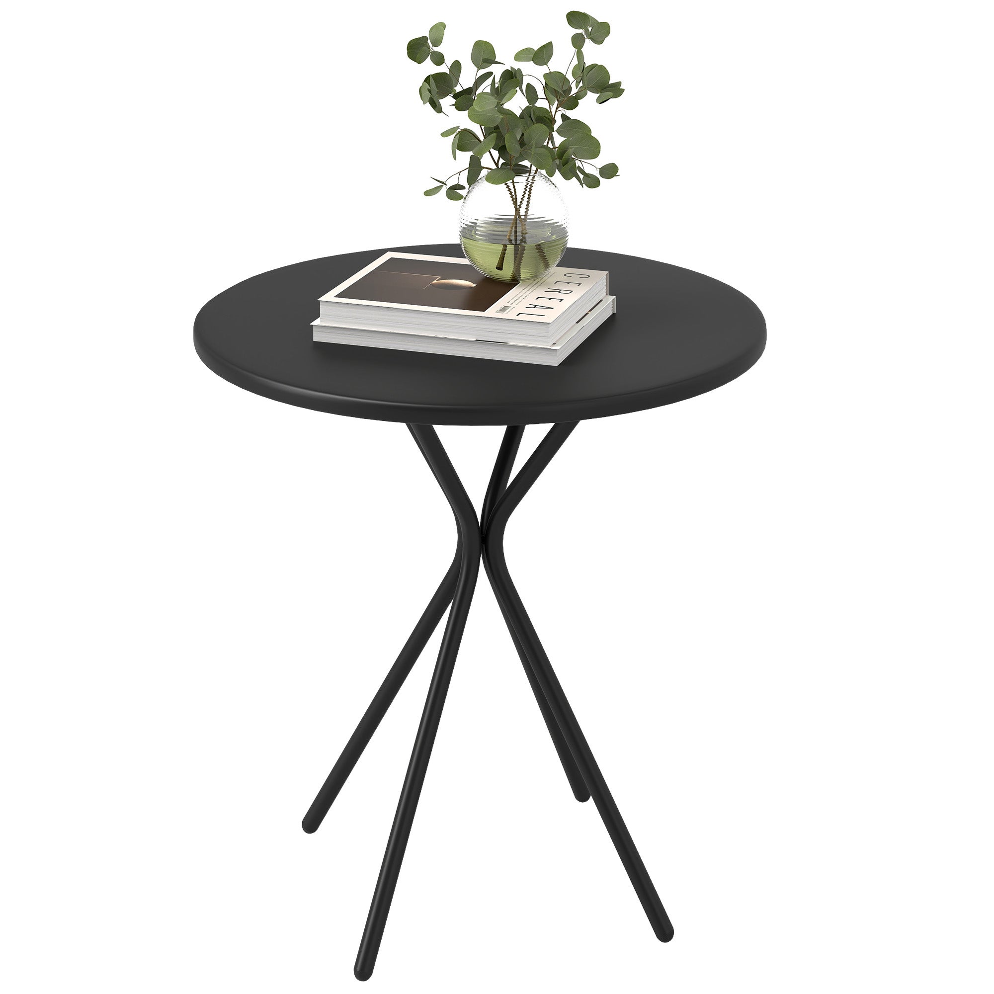 Table de jardin ronde, structure en acier, charge maximale de 50 kg ...