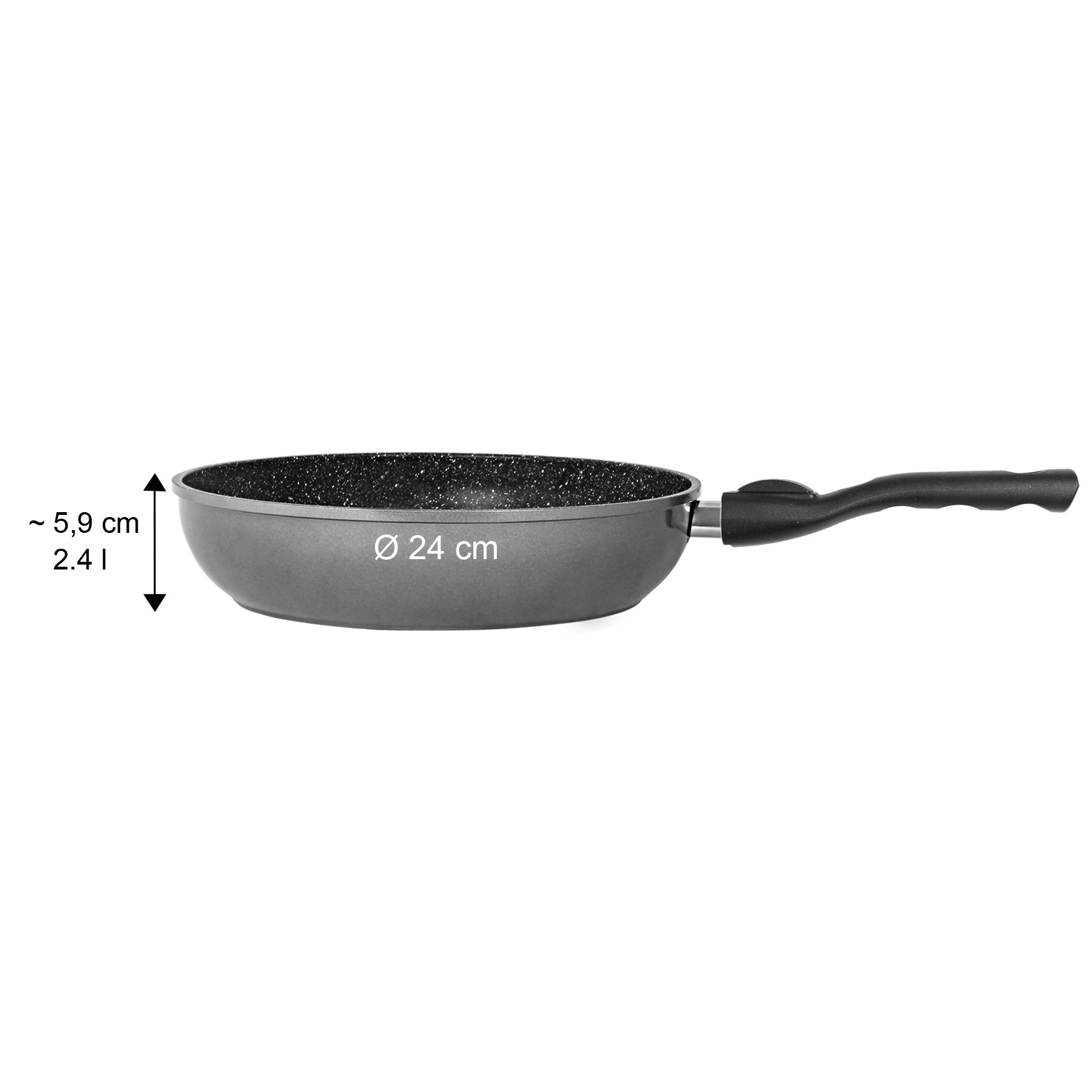 Tegame da stufato Flex Made in Germany 24 cm, con Manico Rimovibile ...