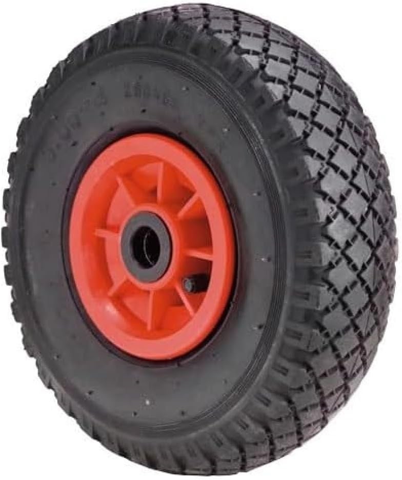 Roue de chariot pneumatique, 20 cm, avec jante en plastique, noir ...