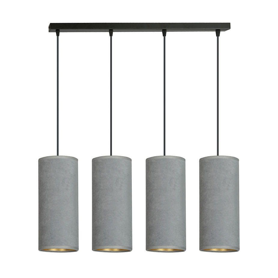 Nordfyn 4 cylindres grande suspension grise 4x E27 | Leroy Merlin