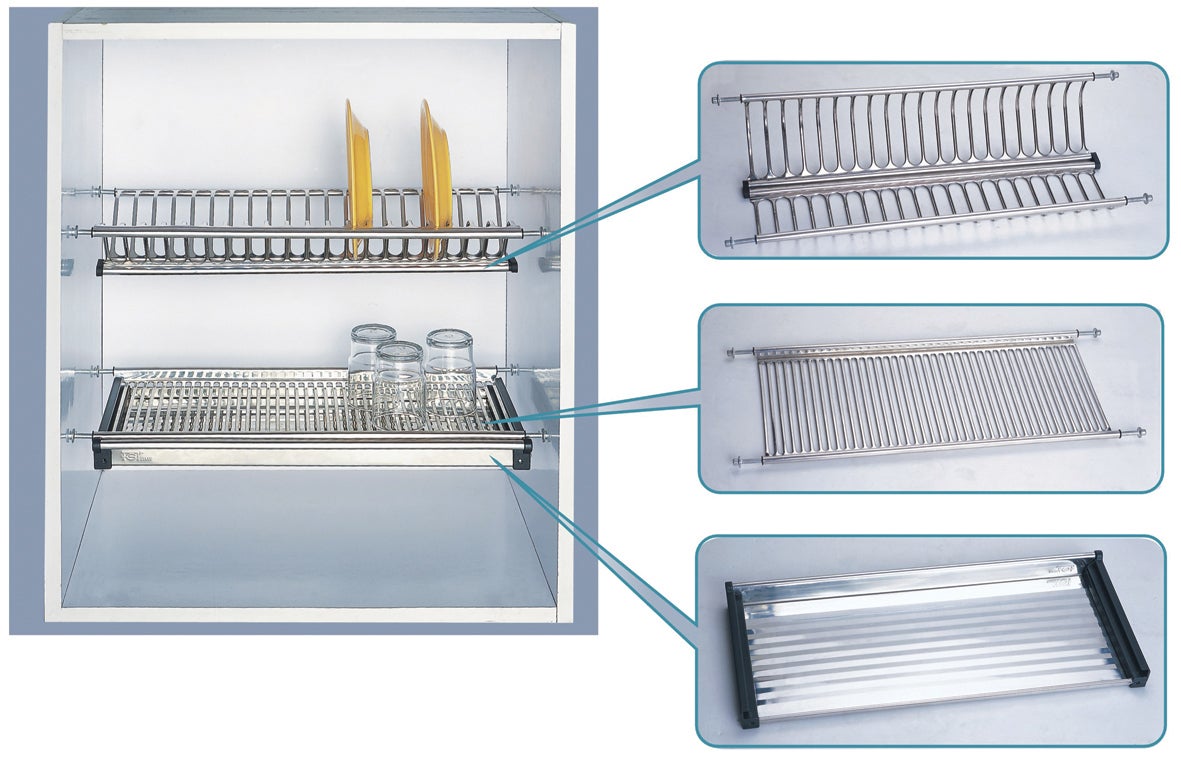 MENSOLA COLAPIATTI ACCIAIO INOX C/VASCH 86 CM | Leroy Merlin