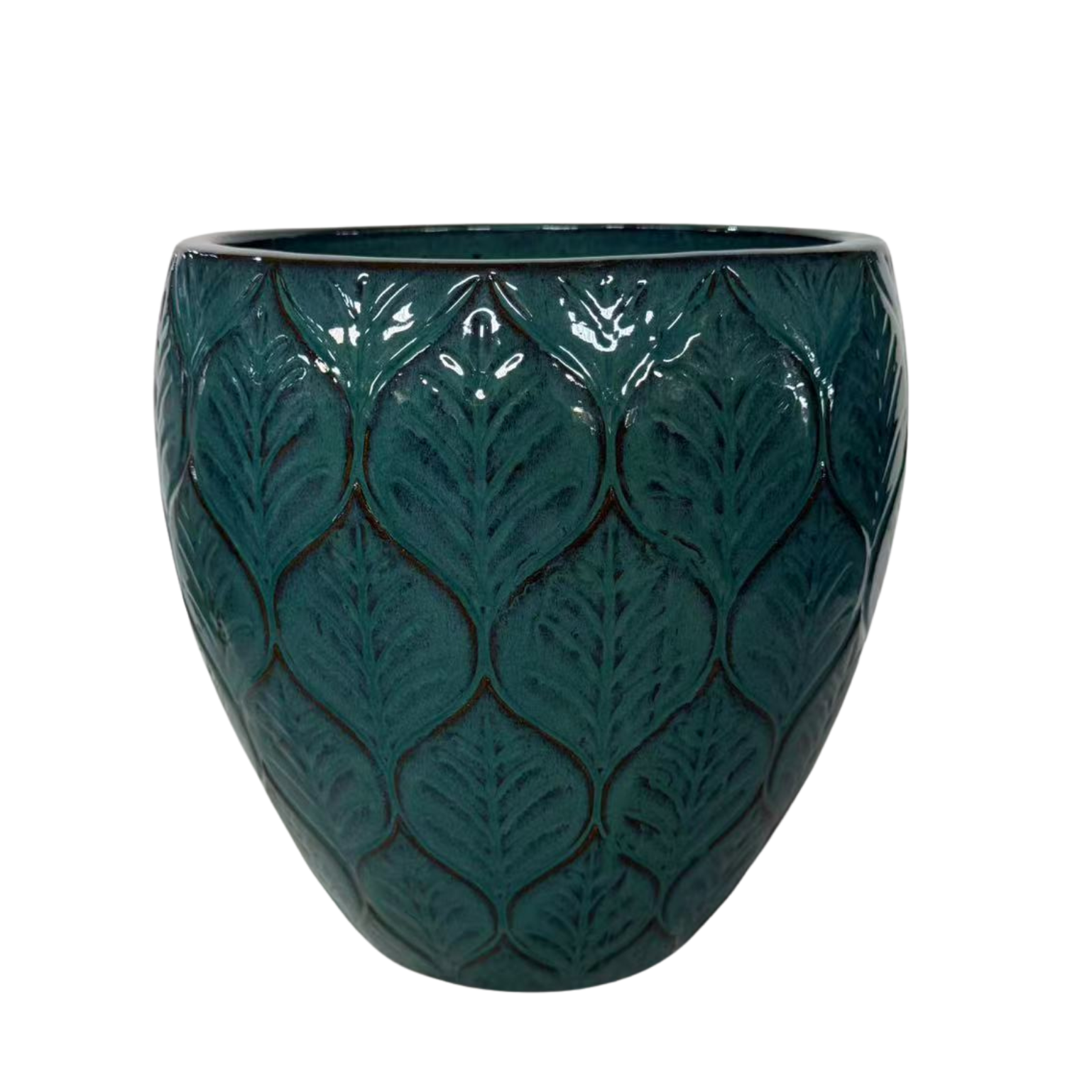Pot grande taille d'extérieur ARTEMIS 38x38cm bleu pétrole, fait main ...