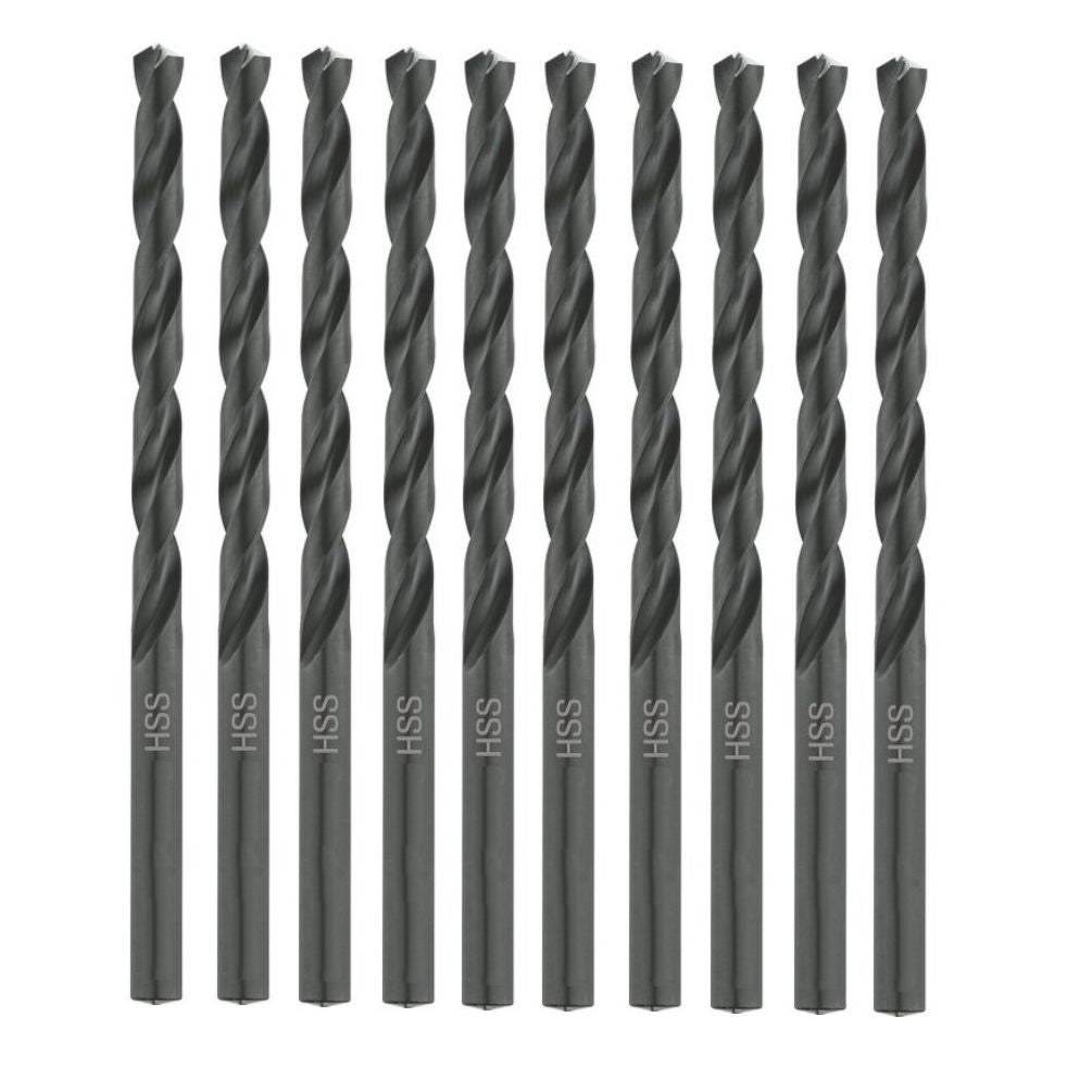 10 Forets Hélicoïdaux HSS Long DIN 340 RN - Métaux 118° D. 5.1 x Lt ...