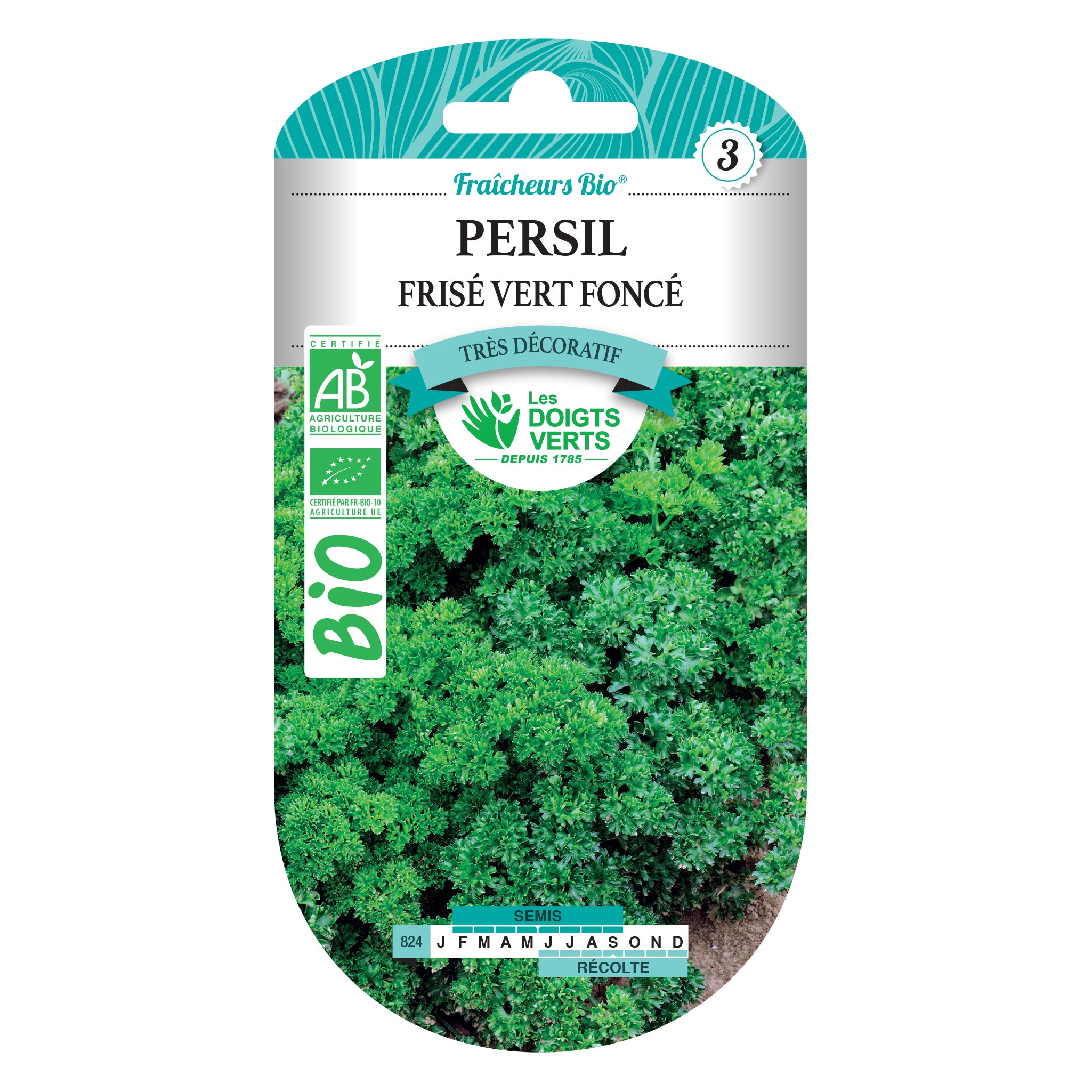 Graines de persil frisé vert foncé BIO Les Doigts Verts | Leroy Merlin