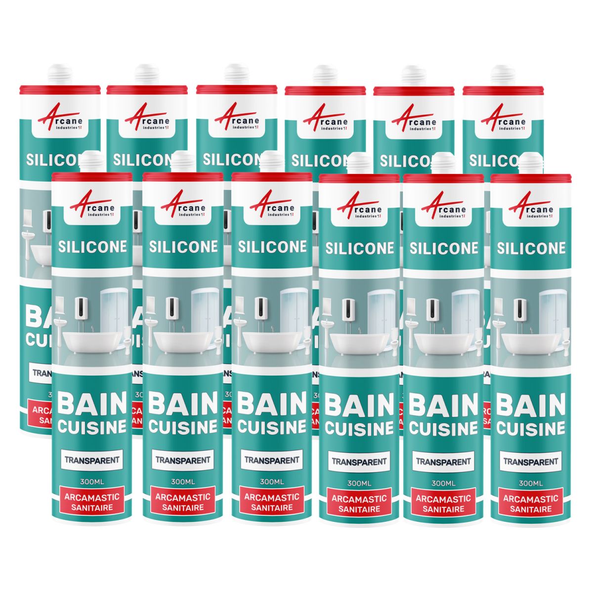 Mastic Silicone pour joints étanchéité douche, salle de bain, cuisine ...