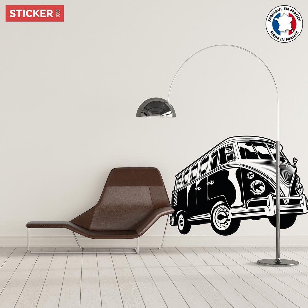 Sticker Volkswagen Combi - XL (Largeur 98cm, Hauteur 69cm) | Leroy Merlin