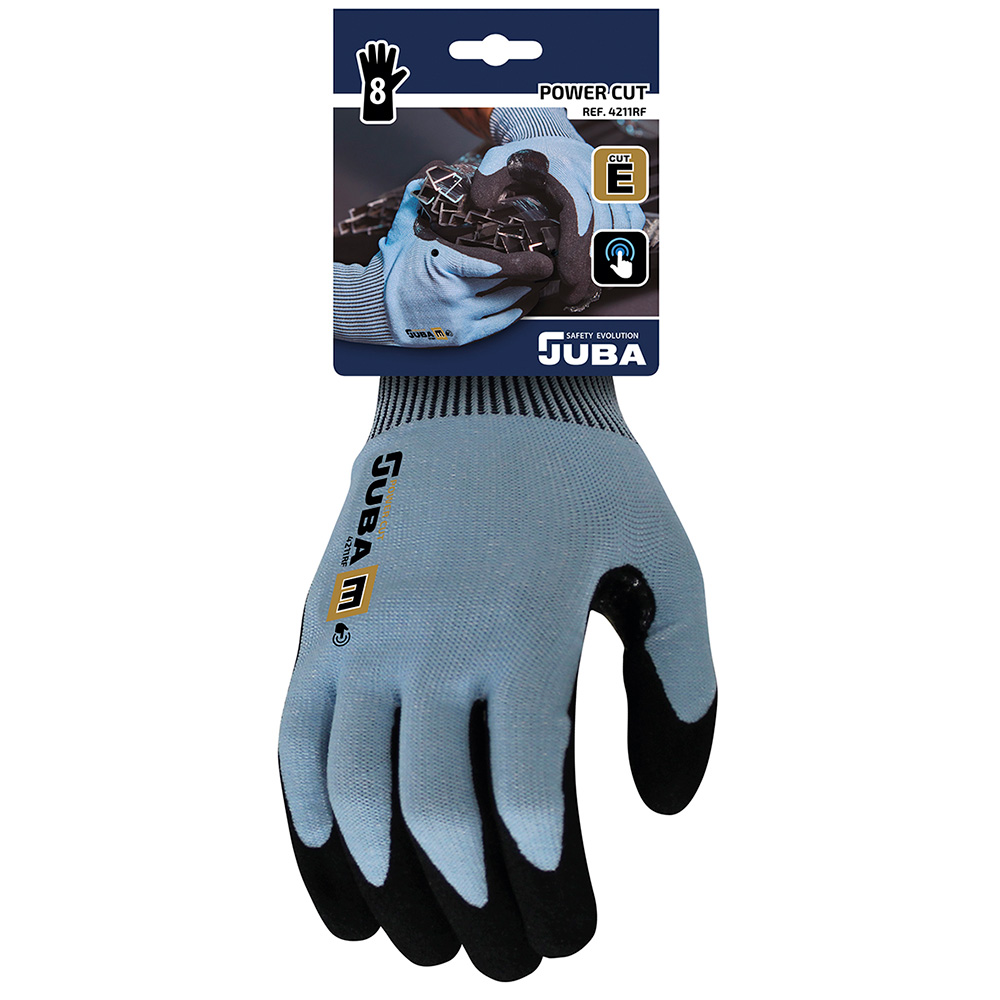 Gant de travail tactile fibre k-rock/nitrile Taille 6 JUBA | Leroy Merlin