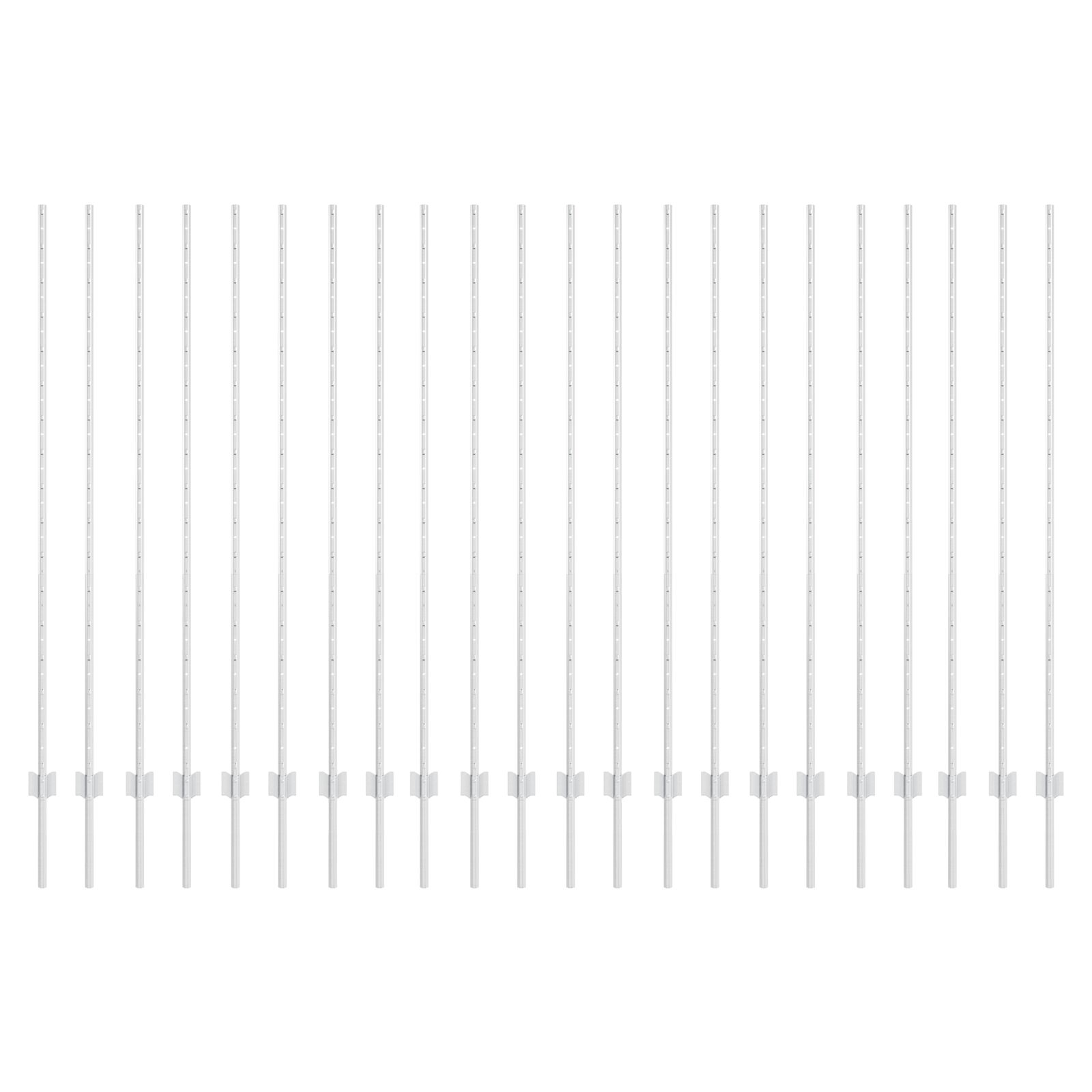 Postes de cercas 44 uds U-Channel Plata 200 cm Acero CFW3496650 | Leroy ...