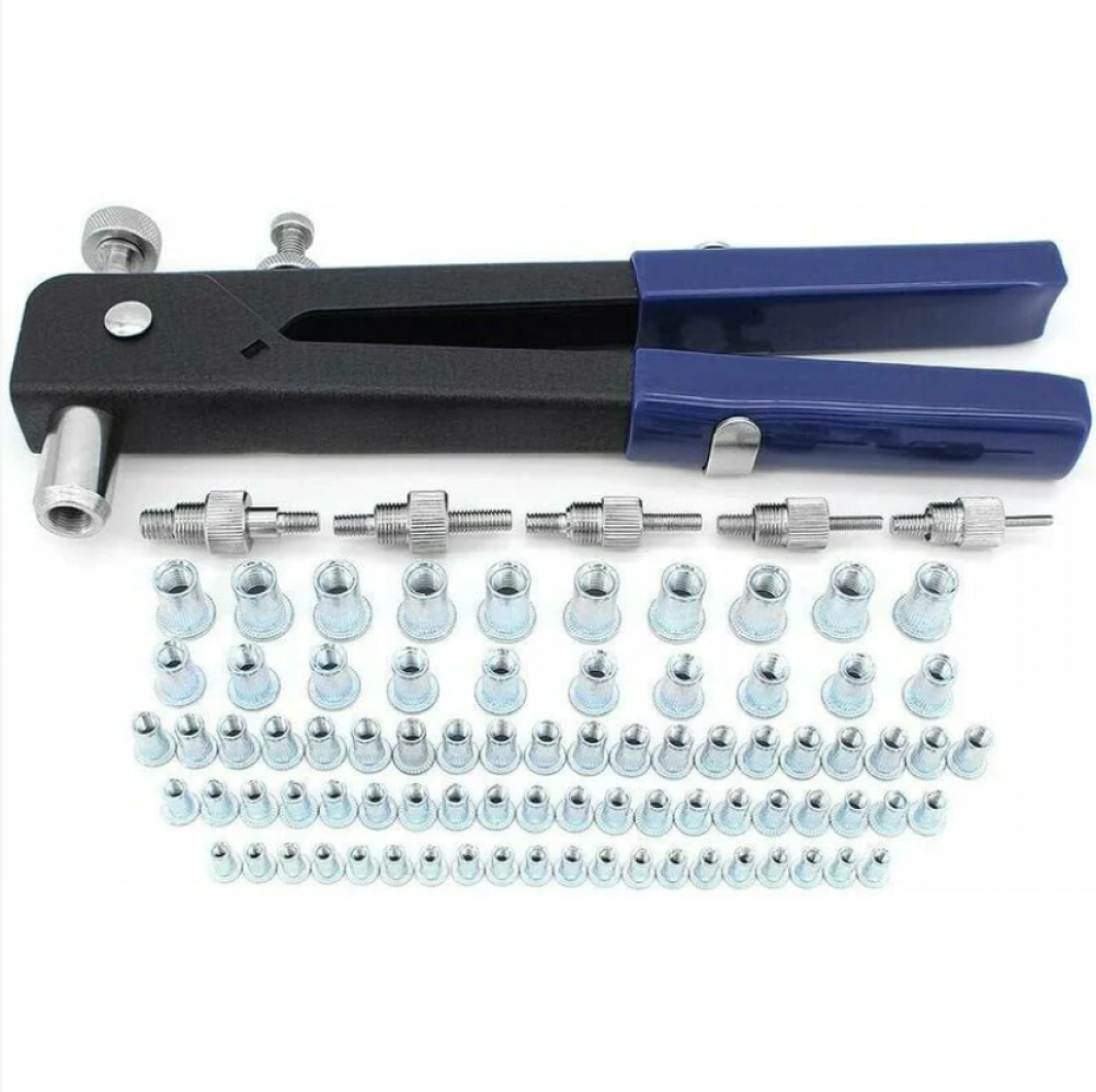 Kit d'écrous à rivets filetés, 106 pièces, pour filetage M3 M4 M5 M6 M8 ...
