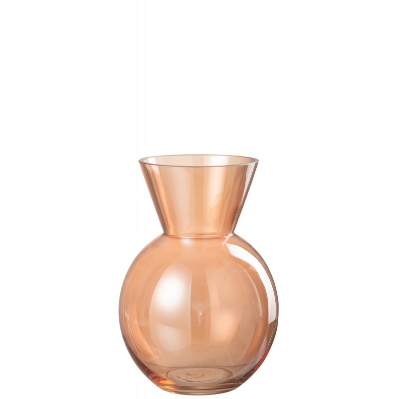 Vase boule en verre orange 16x16x23 cm | Leroy Merlin