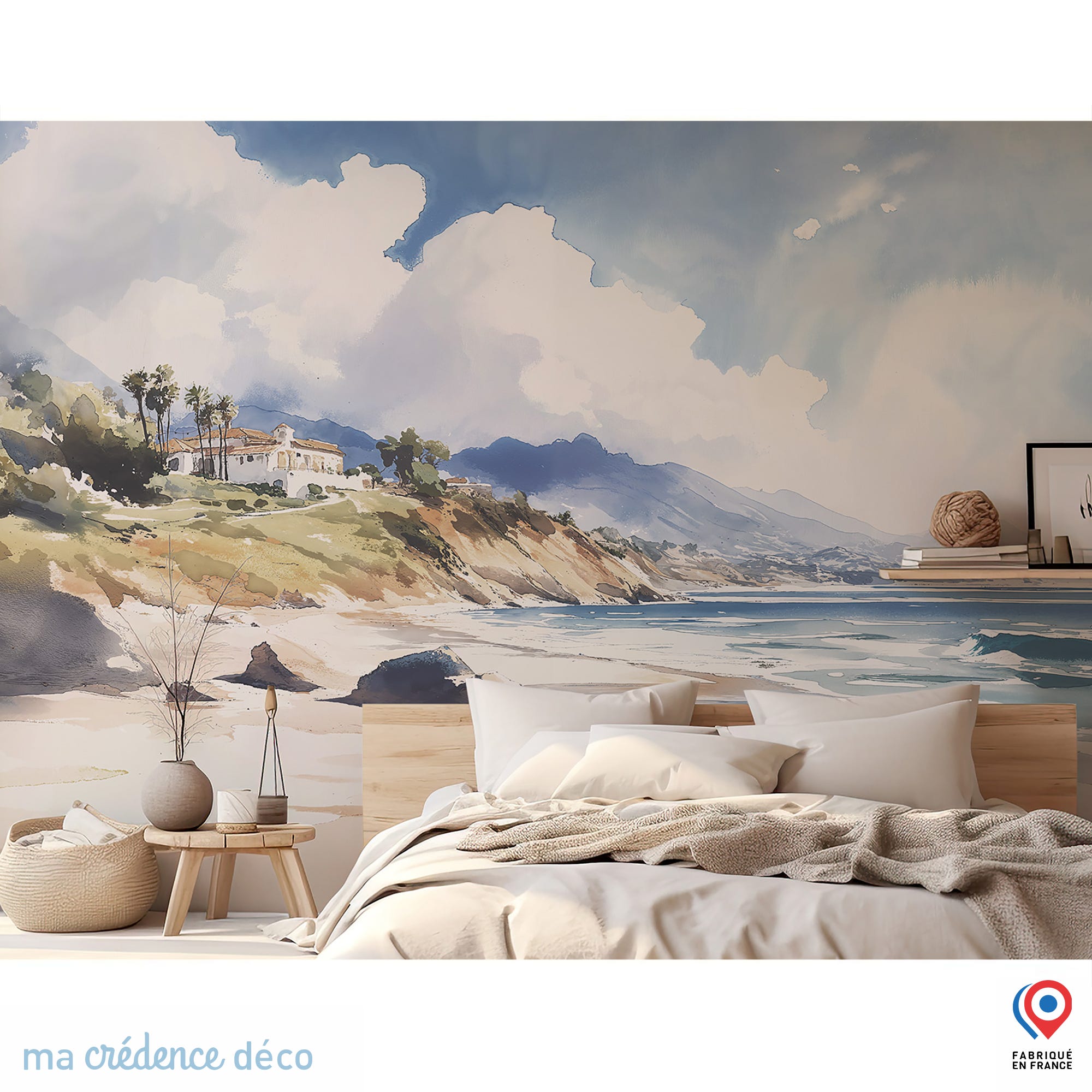 Papier Peint Plage Mer Et Maroc Aquarelle Intiss L 200 X H 280 Papier Peint Plage Mer Et Maroc Aquarelle Intiss L 200 X H 280