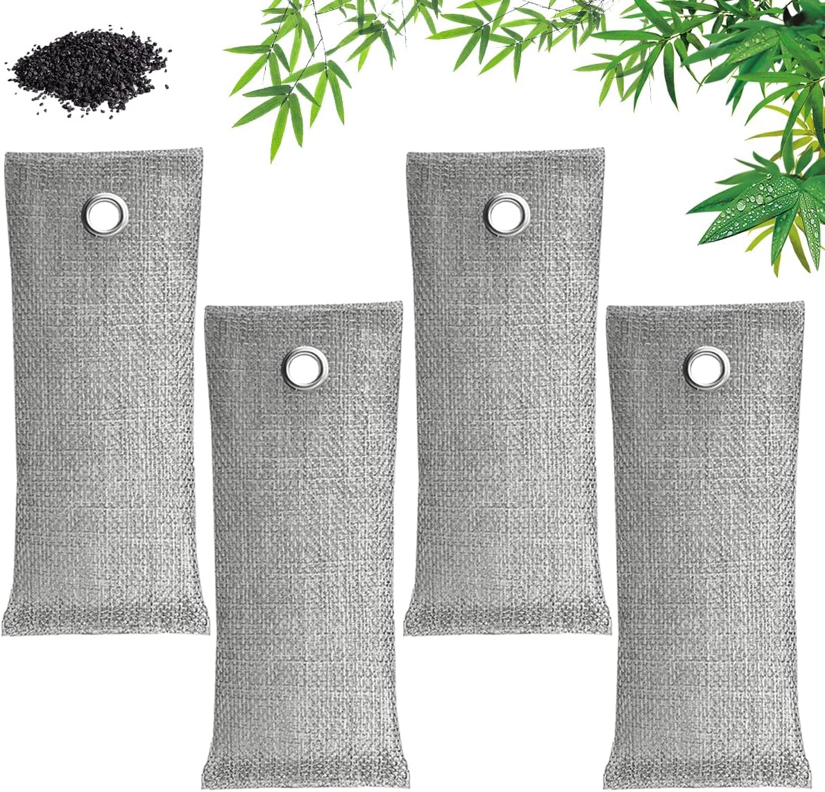 4 x 75g Sachets Désodorisants au Charbon Actif, Purificateur d'Air ...
