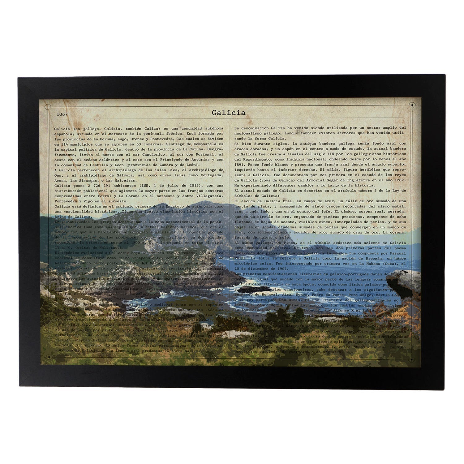 Affiche De La Galice. Plaques Des Communautés Autonomes D'espagne ...