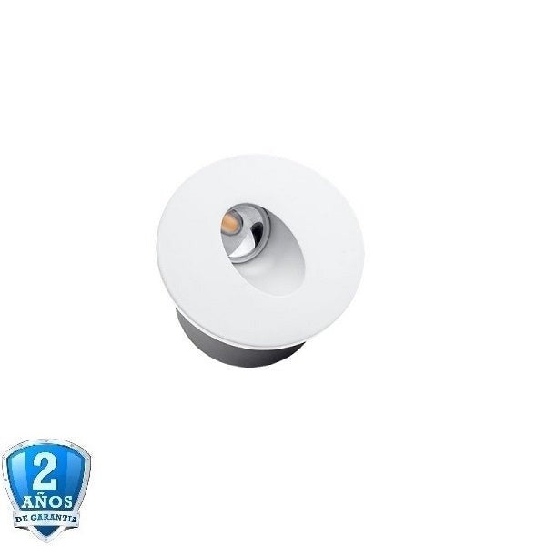 Spot LED 3W Encastrable pour Escalier Rond Blanc AC 220-240V Blanc ...