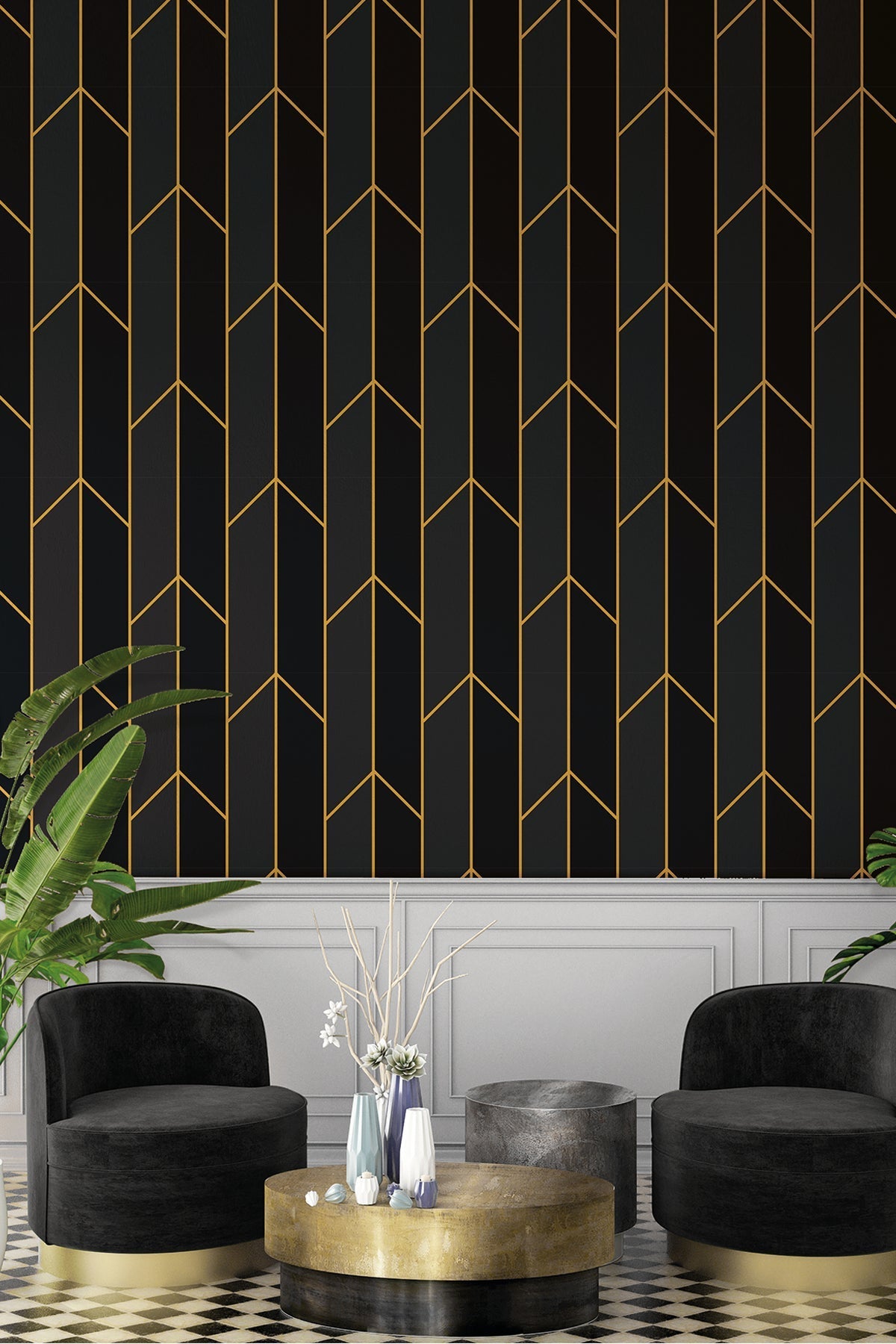 Papier peint Deco Noir | Leroy Merlin