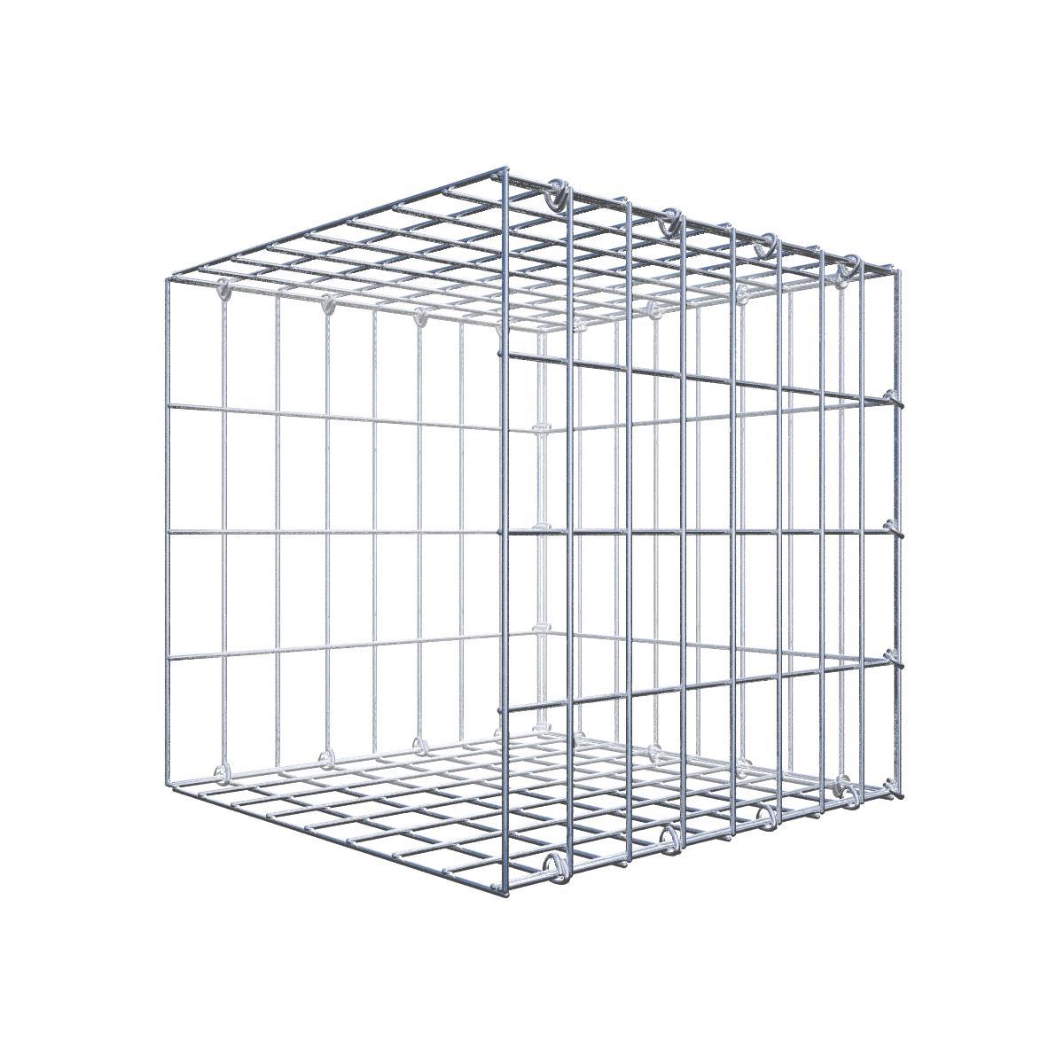Gabion à monter en longueur 40 cm x 40 cm x 40 cm (L x H x P), maille 5 x 10 cm, Anneaux en C ...