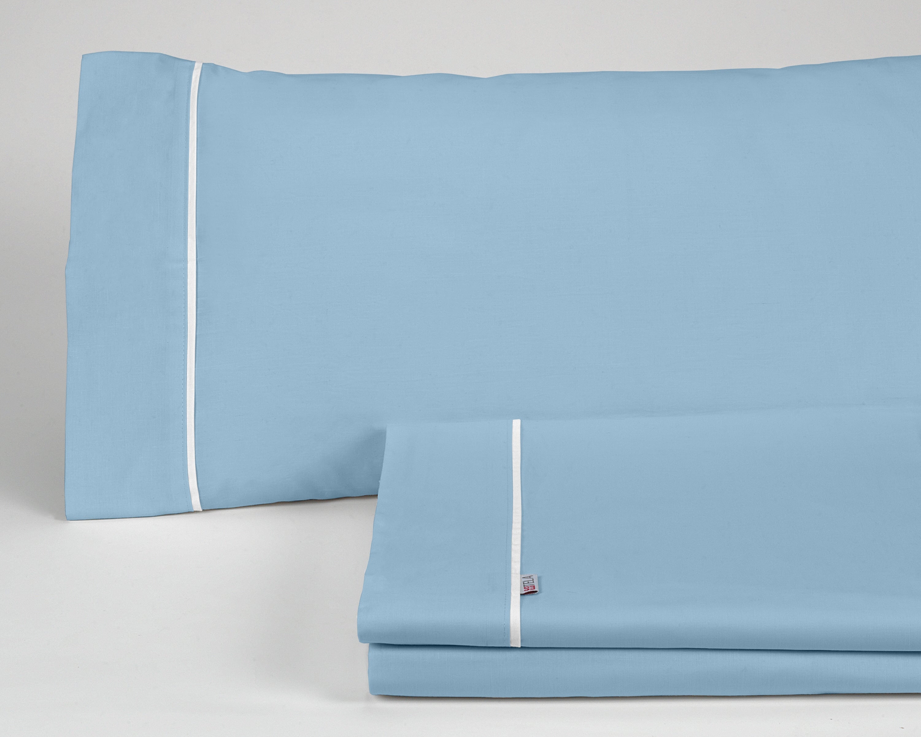 Parure de draps bleu clair - lit 180 | Leroy Merlin