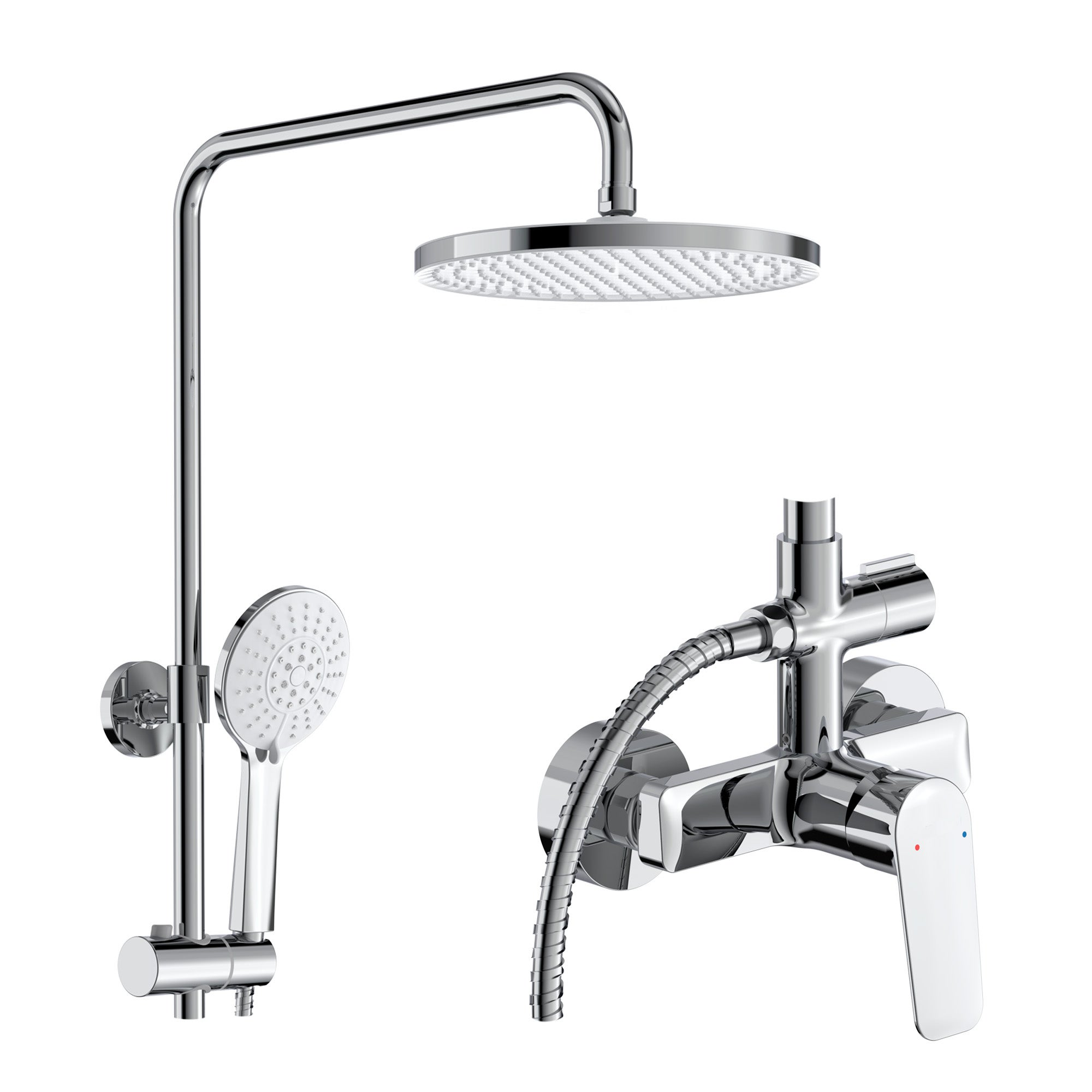 Colonne de douche thermostatique monocommande Evo finition chromée ...