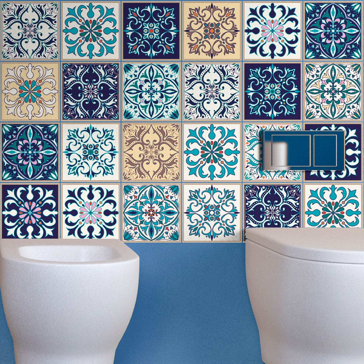 24 vinilos azulejos Larissa - adhesivo de pared - revestimiento sticker ...