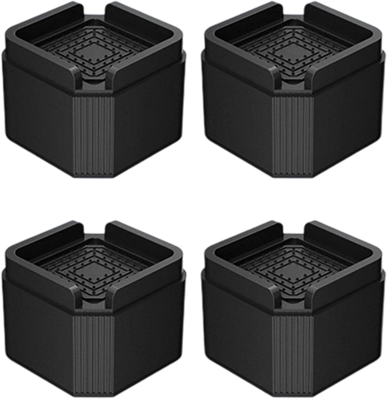Lot de 8 rehausseurs de meubles carrés réglables, robustes pour pieds ...
