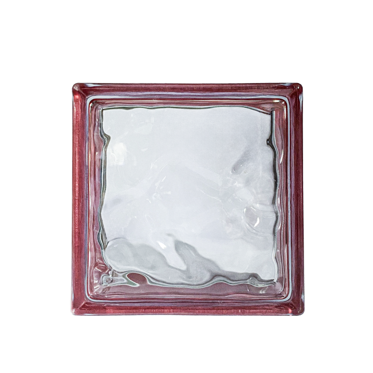 Brique de verre Reflejos Rouge | cm 19x19x8 | Unité de vente 1 carton ...