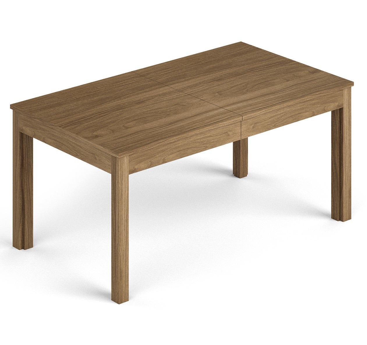 Table extensible en bois nobilisé noyer naturel 160-320x90 cm | Leroy ...